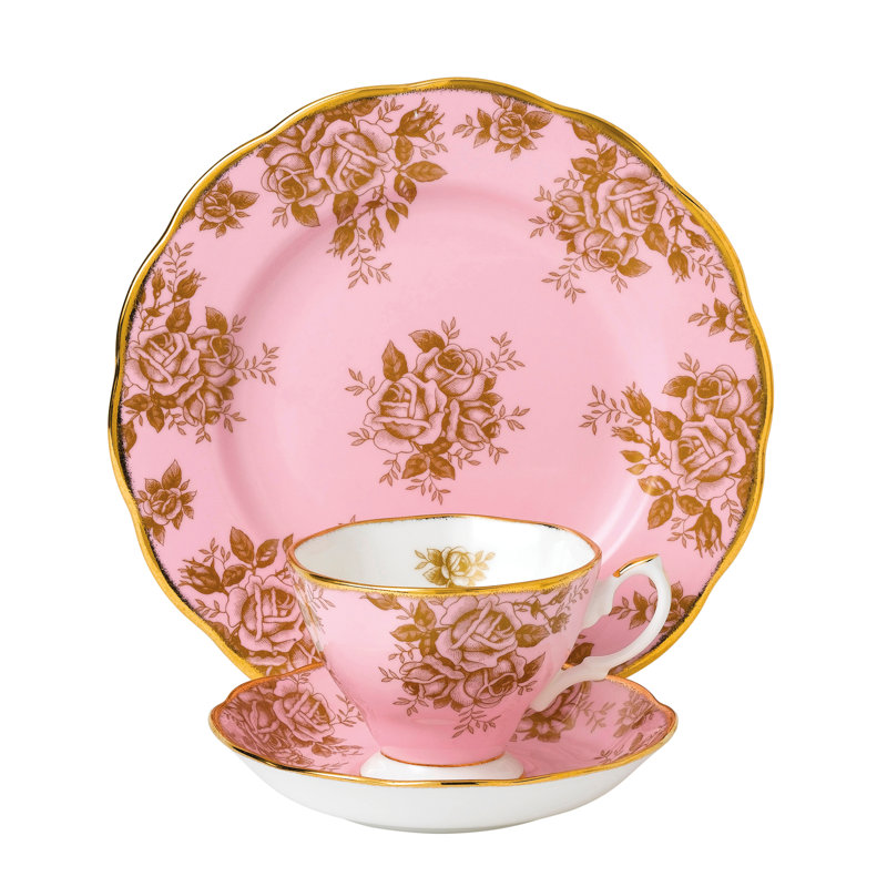 Royal Albert 100 Years Of Royal Albert - Plate, Teacup & Saucer Set, Golden Rose (1960 ...